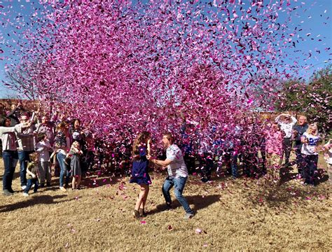 Gender Reveal Confetti Cannon Kit 2 Blue 2 Pink Superior Celebrations