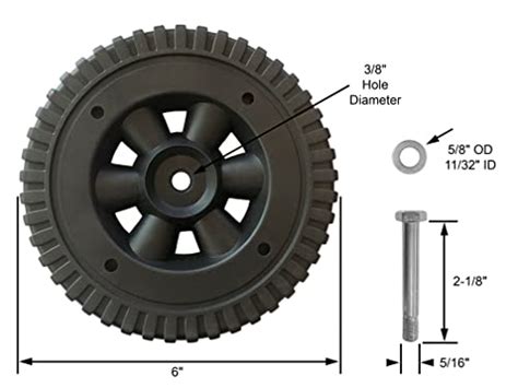 Coleman Roadtrip Grill Replacement Wheel And Hardware 1 Wheel — Grill