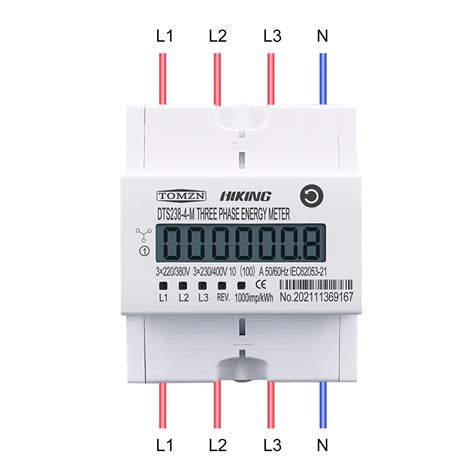 Hiking 100a Three Phase Kwh Meter Dts238 4 M General Power Electric