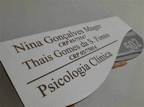 Placa de Identificação Personalizada para Consultório Elo7
