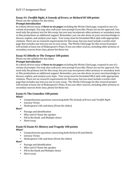 Assignment Sheet Pdf