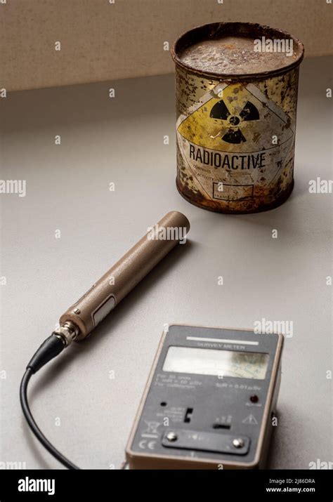 Hand Held Radiation Survey Instrument Detecting Radioactive Material In The Package Ionizing