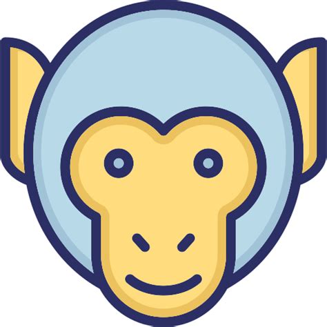 Monkey Generic Outline Color Icon