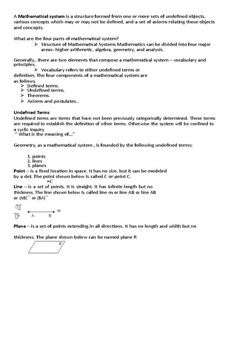 Mathematical System Math A Mathematical System Is A Structure