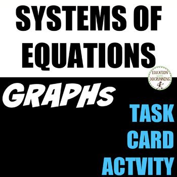 Graphing Systems Of Equations Task Card Activity For Algebra TPT