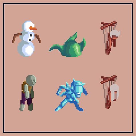 a few more animated enemies that are downloadable they come with idle