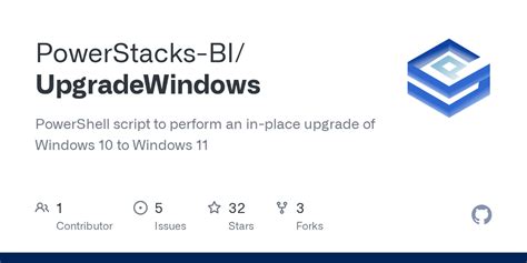 github powerstacks bi upgradewindows powershell script to perform an in place upgrade of