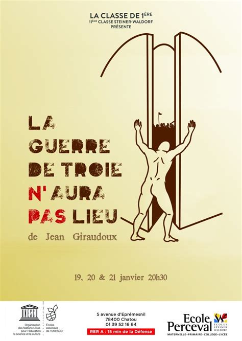 Théâtre La guerre de Troie n aura pas lieu École Perceval