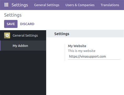 Odoo Tạo Setting sử dụng Res Config Settings trong odoo VinaSupport