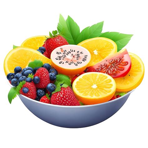 Premium Ai Image A Vibrant Fresh Fruit Salad Generated By Ai