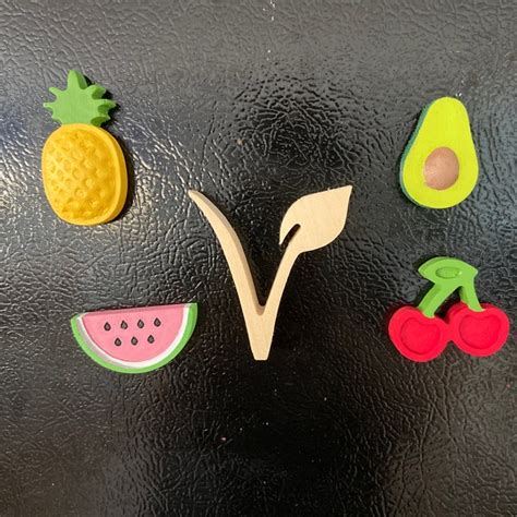 Fruit Magnets Vegan Magnet Banana Magnet Pineapple Magnet Avocado