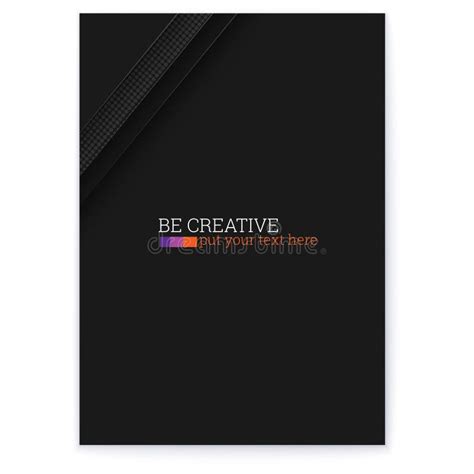 Black Cover With Halftone Pattern Multi Layered Graphics At Top Left Corner Stock Vector