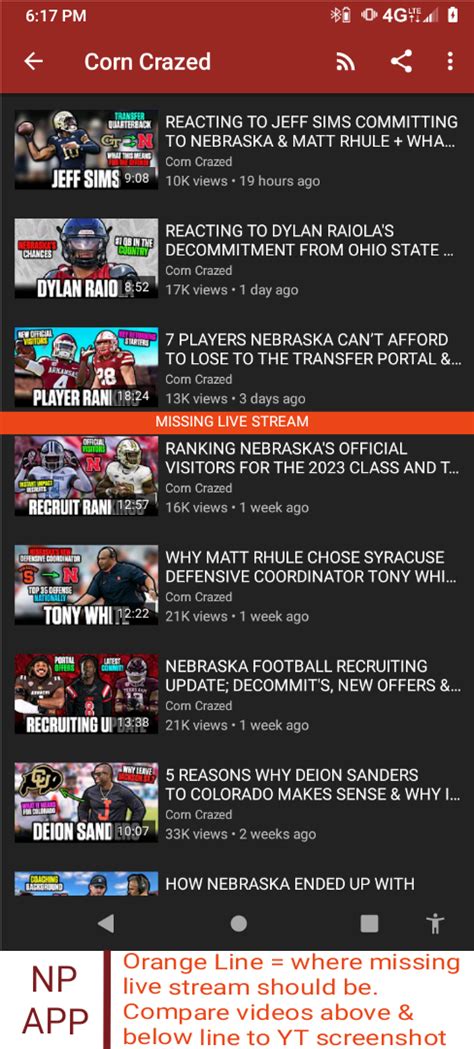 Live Streams Not Showing Up In My Subscription All Feed Or Individual