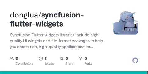 Github Dongluasyncfusion Flutter Widgets Syncfusion Flutter Widgets
