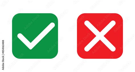 Vektorová grafika Tick and cross checkmark icon Check mark and wrong