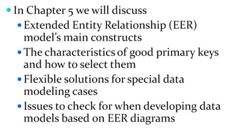It Midterm Review Ch 5 Advanced Data Modeling Flashcards Quizlet