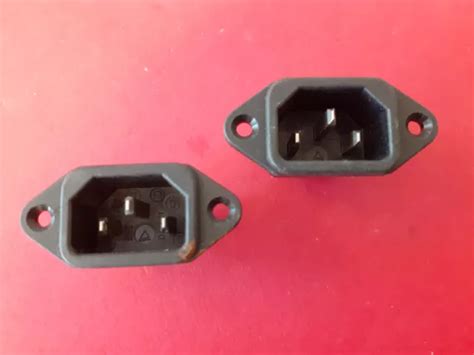 Iec Panel Mounted 3 Pin Mains Socket ~ Hi Fi Power Amplifiers Psus