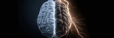 Transformative Brain Animation Shifting From Intense Energy To Serene Calmness In A Visually