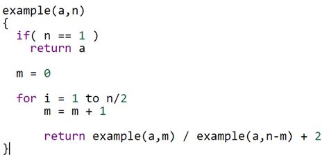 Solved Write And Solve The Recurrence For The Running Time