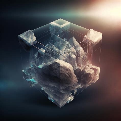 Premium Photo Geometric Cubic Shape With Ravishing Spectrum Of