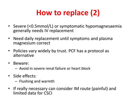 Magnesium Iv Replacement Guidelines At Joseph Park Blog