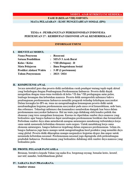 Modul Ips Kls 8 Tema 4 Pdf