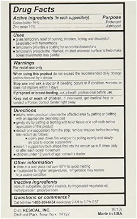 Calmol 4 Hemorrhoidal Suppositories 24 Each Pack Of 2