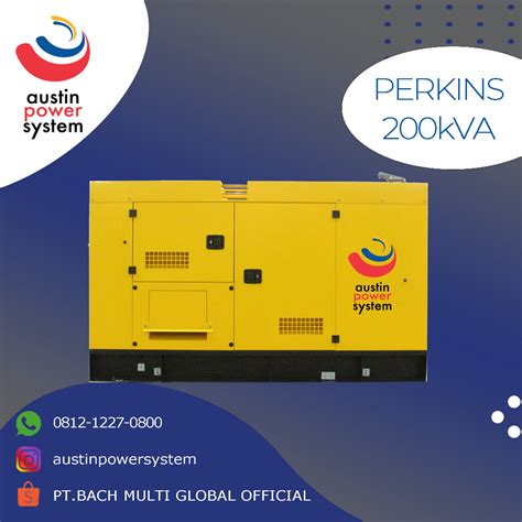 Jual Genset Perkins 200 Kva Silentopen Stamford Murah And Berkualitas