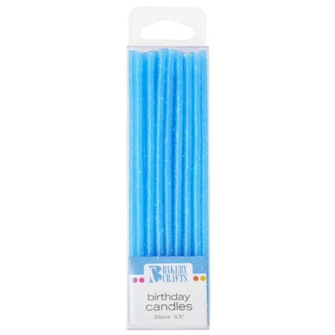 Bakery Crafts Blue Slim Glitter Birthday Candles 24 Ct Kroger