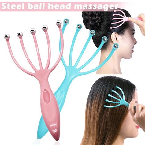 Handheld Five Fingers Claw Steel Ball Massager For Head Scalp Neck