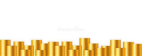 Porci n De Monedas De Oro En El Fondo Blanco Ilustraci n Del Vector Ilustración del Vector