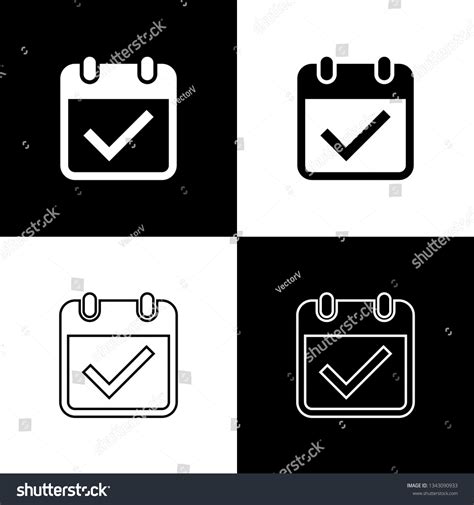 Set Calendar Check Mark Icons Isolated Stock Vector Royalty Free Shutterstock