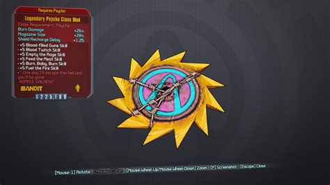Legendary Psycho Class Mod Borderlands 2 Mentalmars