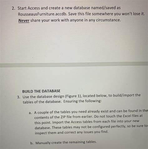 Creating Populating Tables In An Access Database Chegg
