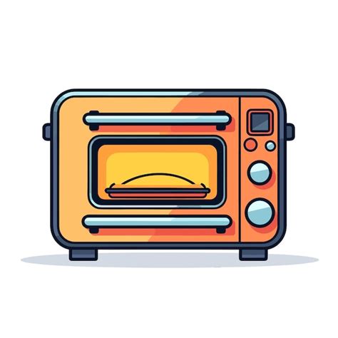 Premium Vector Vector Of A Toaster Oven With A Toaster On Top Perfect