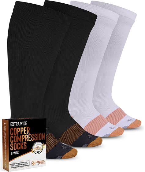 Doctors Select Copper Plus Size Compression Socks Wide