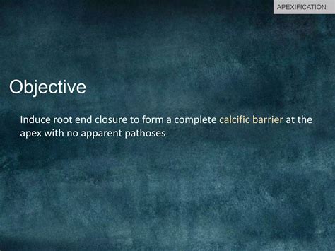 Apexogenesis Apexification PPTX