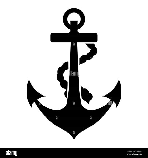 Anchor Vector Black Icon On White Background Stock Vector Image And Art