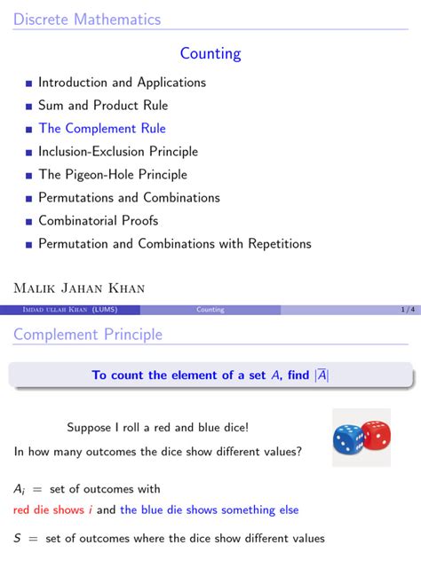 Cs210 Slides 11 03 Counting Complement Rule Pdf