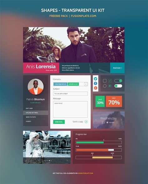 Shapes Ui Kit Free Psd Behance