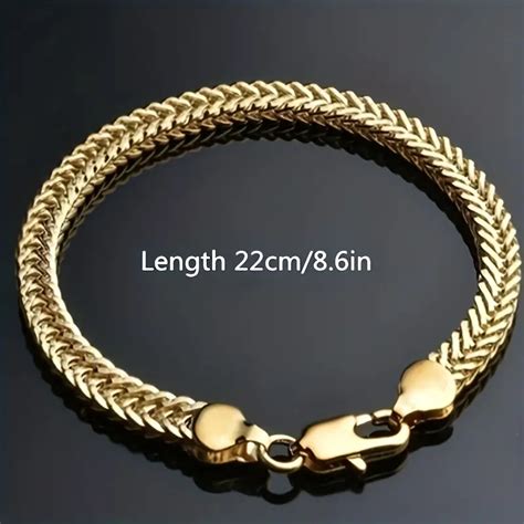 Punk Style Cuban Link Chain Bracelet Jewelry For Men Temu
