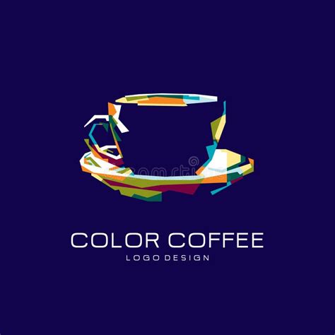 Logo De Caf Logo De Couleur Logo Cr Ateur Logo Bleu Illustration De Vecteur Illustration Du