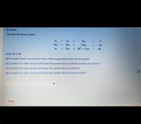 Solved Consider The Linear System Chegg