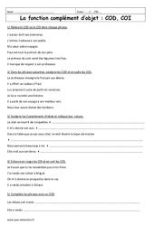 Exercice complément du verbe COD COI COS 6ème Cycle 3