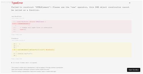 web components codesandbox