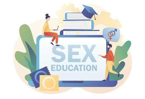 Online Sexual Health Lesson For Tiny People Sexual Education Concept
