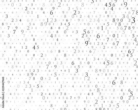 Random Numbers 0 And 9 Background In A Matrix Style Binary Code
