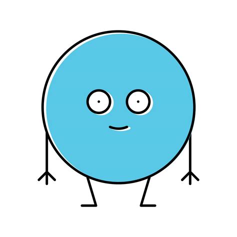 Circle Geometric Shape Character Color Icon Vector Illustration 21163788 Vector Art At Vecteezy