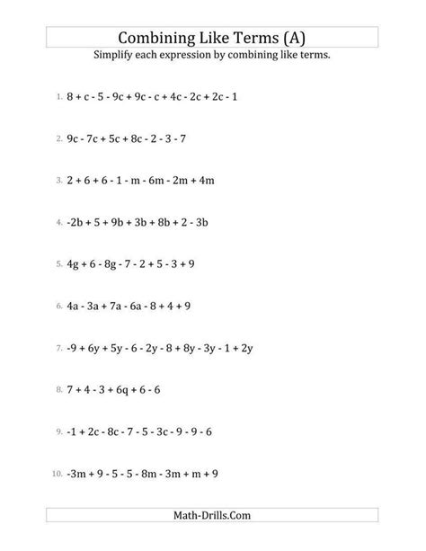 Factoring Equivalent Expressions Worksheet Factoring Equivalent Expressions Worksheet