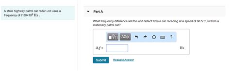 Solved A State Highway Patrol Car Radar Unit Uses A Chegg
